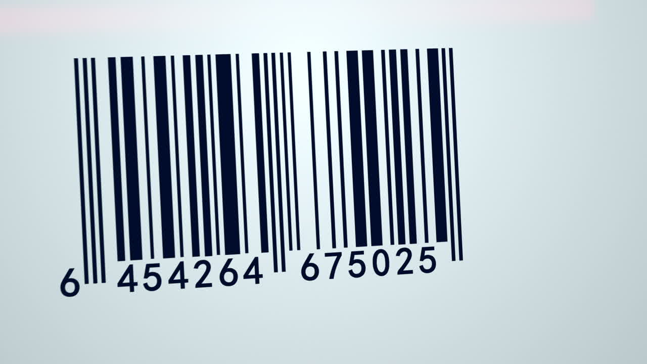 Premium stock video - Animation of laser scanning barcode on the ...