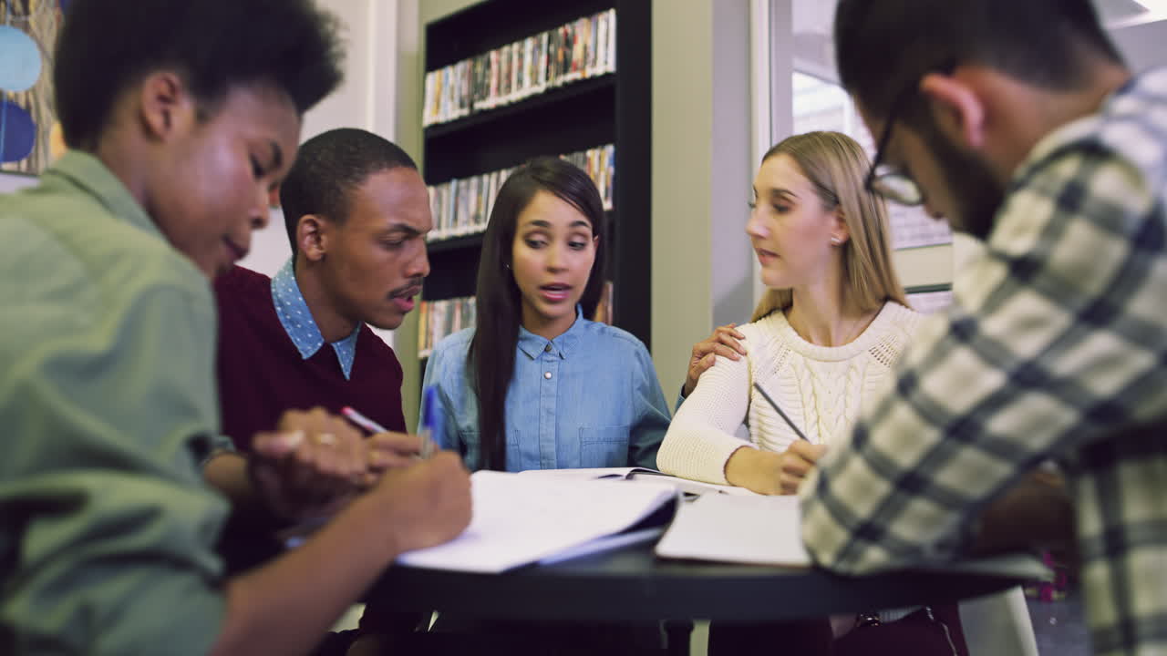 Premium stock video - Study session in full effect