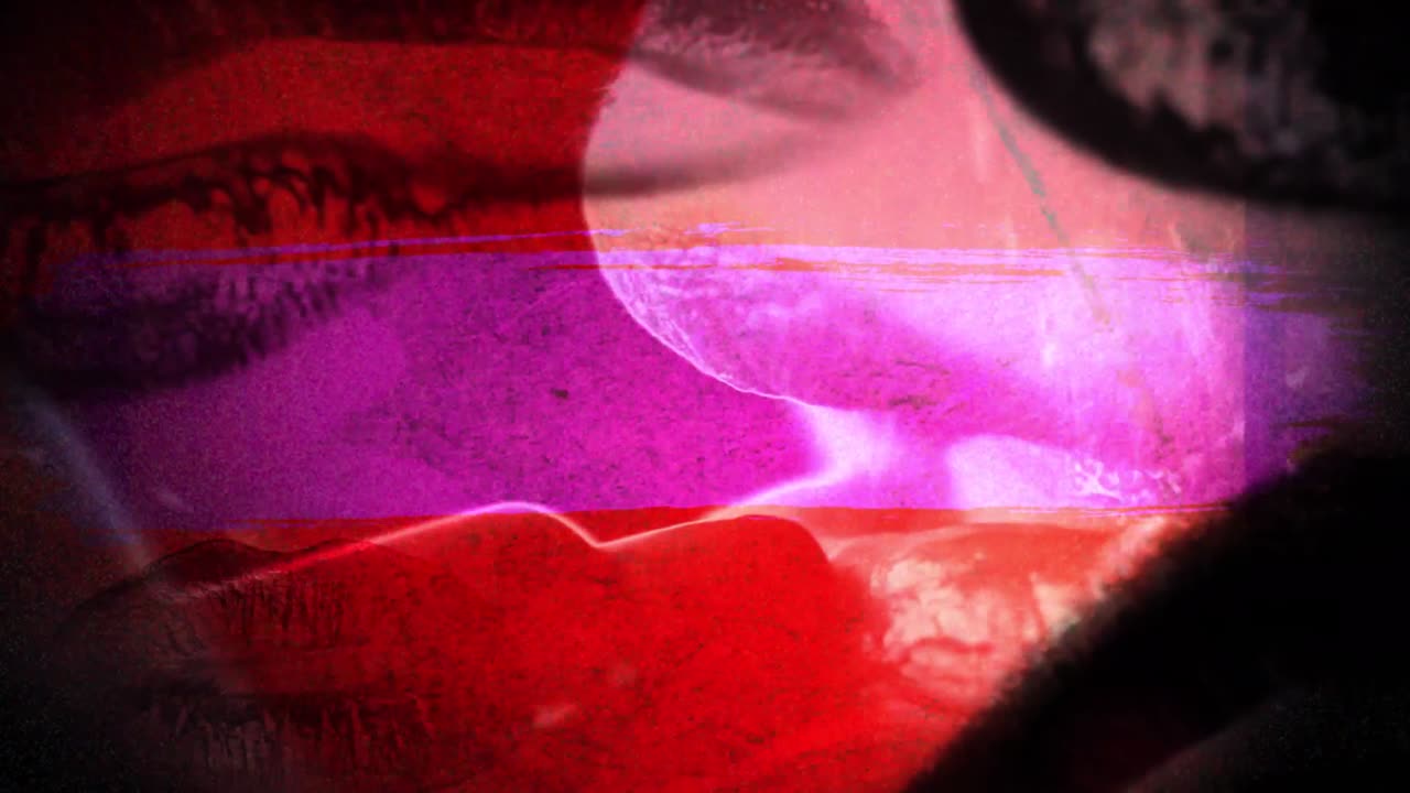 Premium stock video - Animation of multiple lips on colorful background