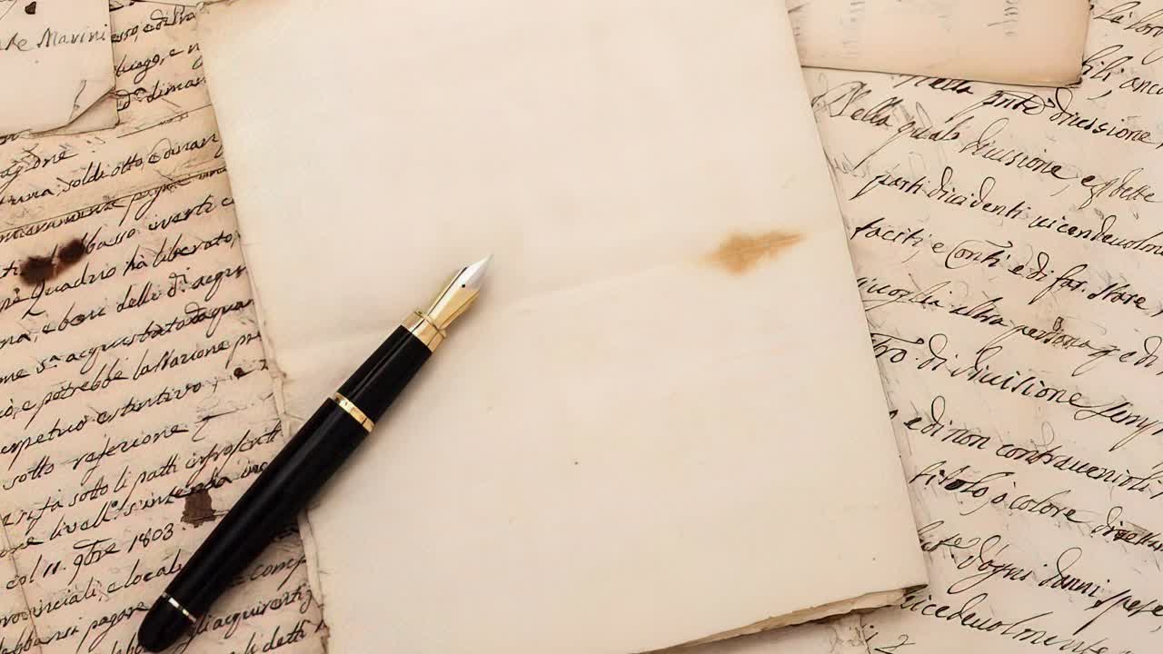 Premium stock video - Close up of a handwritten letter
