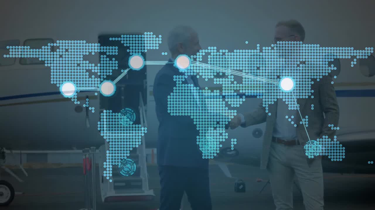 Premium stock video - Animation of global network of connections with ...