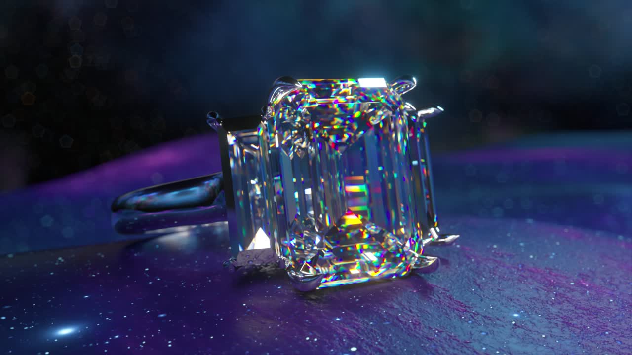 Free stock video - A shining diamond ring shows off a shimmering ...