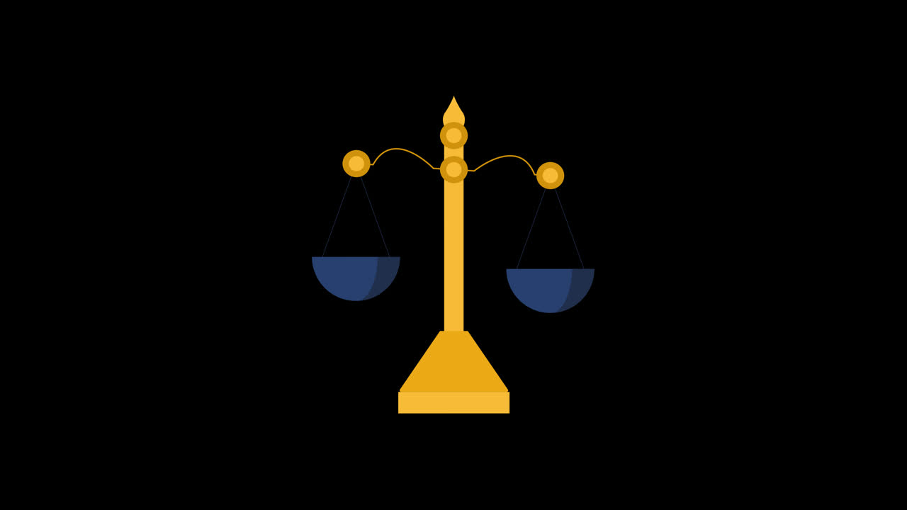 Premium stock video - Balance scale icon motion graphics animation with ...