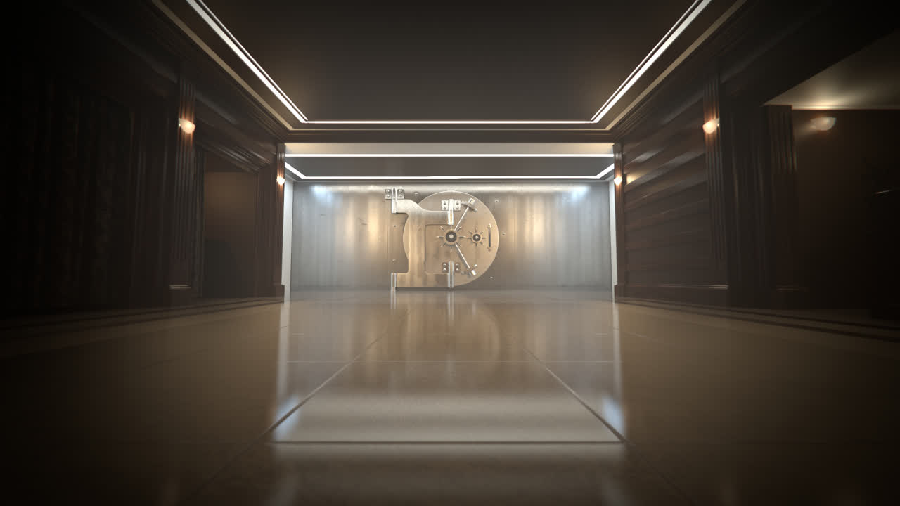 Premium stock video - The financial and business concept. heavy vault ...