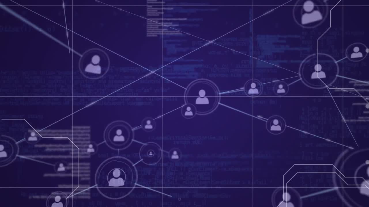 Premium stock video - Network of connections and data processing