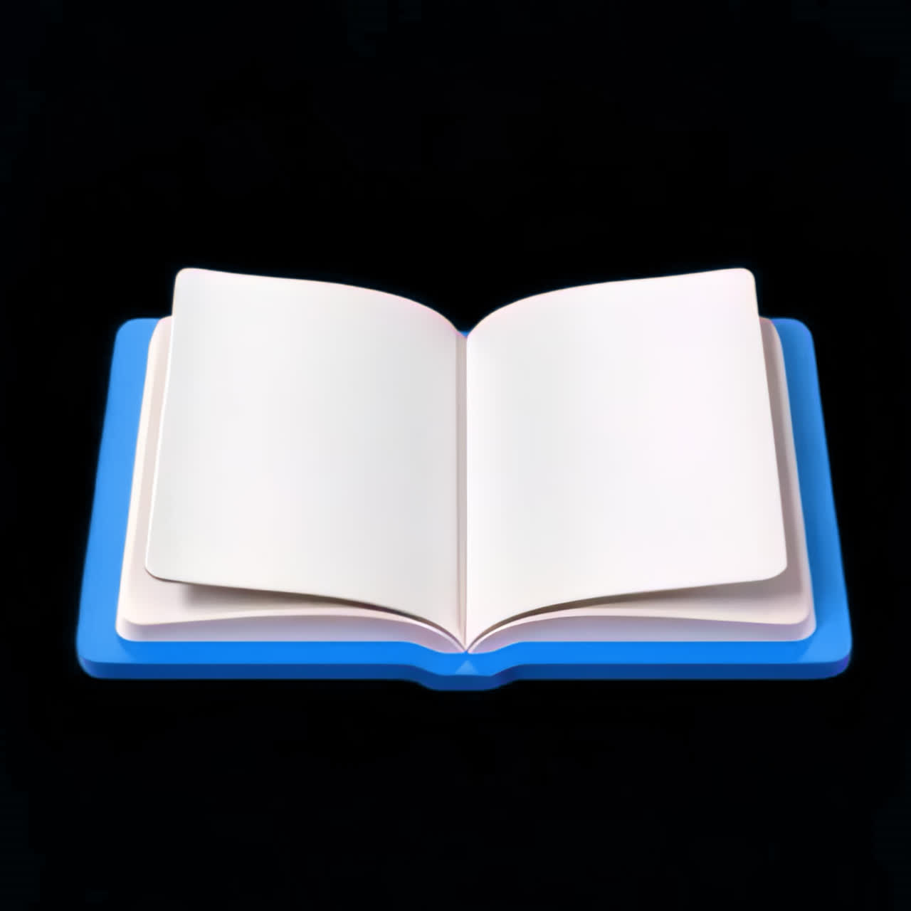 Open book on yellow background animation isolated asset, transparent 4K ...