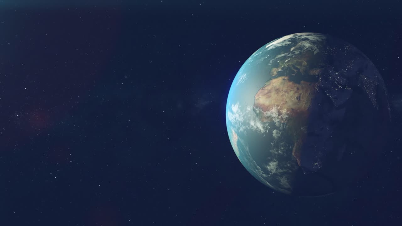 Vídeo Premium - Planeta tierra girando en el espacio estrellas galaxia ...