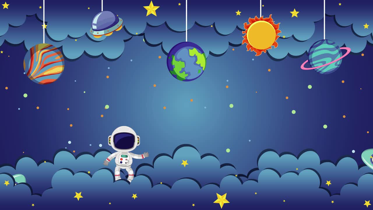 animated astronaut exploring a stylized universe | freepik