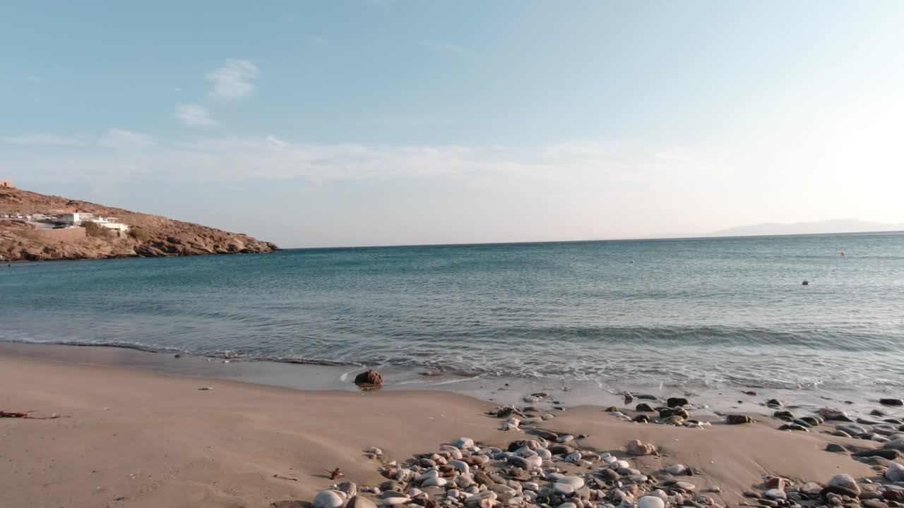 Premium stock video - The beachside view of ormos giannaki beach on the ...