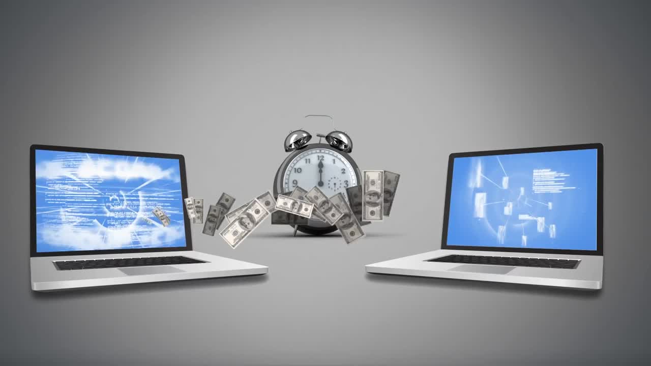 Premium stock video - Wire transfer timeframe