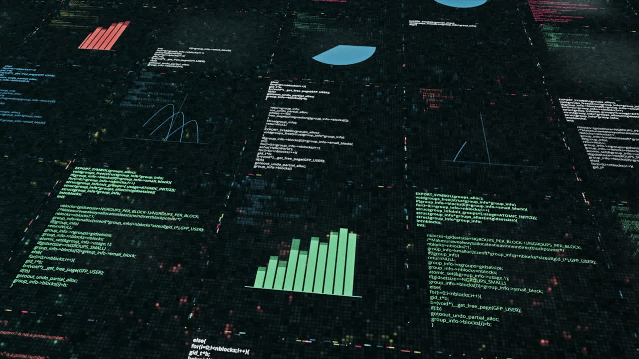 abstract data visualization and coding interface | freepik