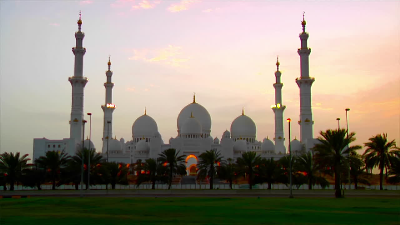 Premium stock video - The spires and minarets of the beautiful sheikh ...