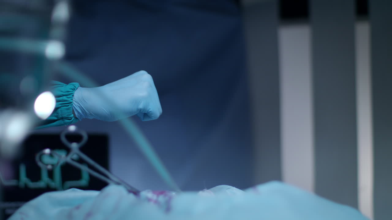 Premium stock video - Medical hand give five at surgeon room ...