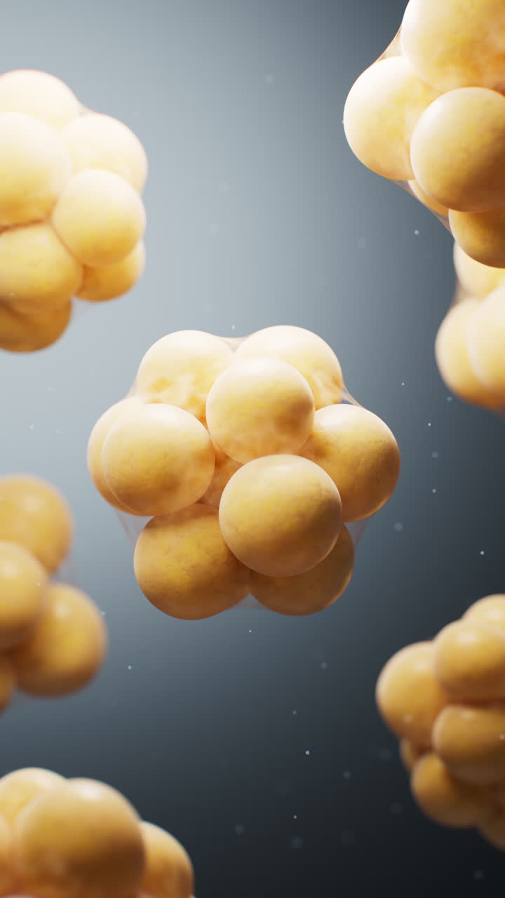 Biomedical microscopic fat cells structure, 3d rendering | freepik
