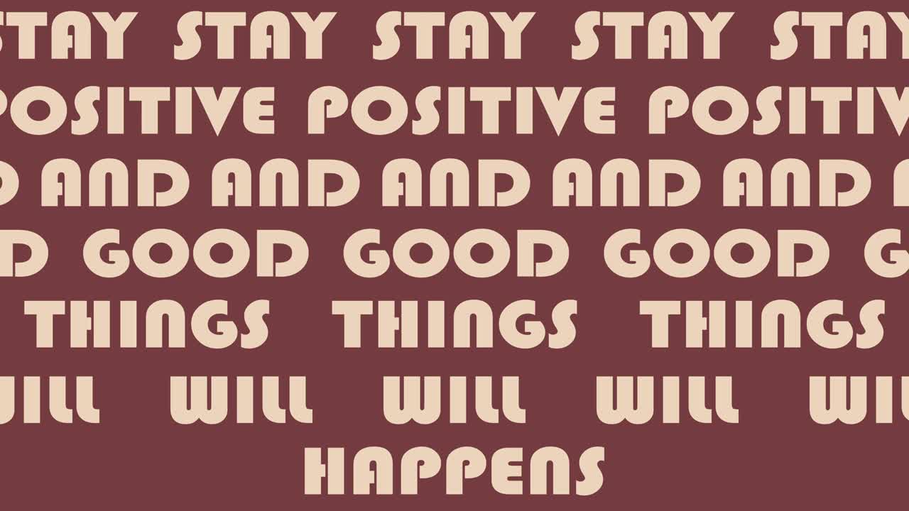 Stay positive and good things will happens poster view animation ...