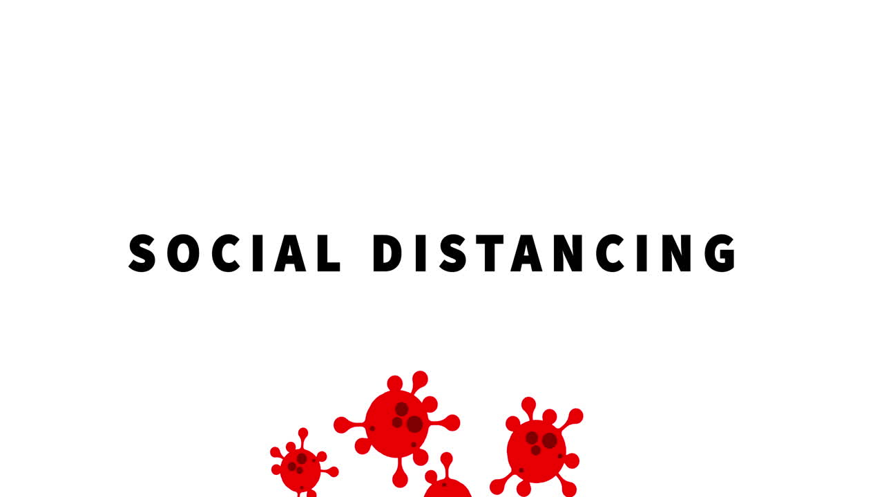 Free stock video - Covid 19 social distancing animation coronavirus 2