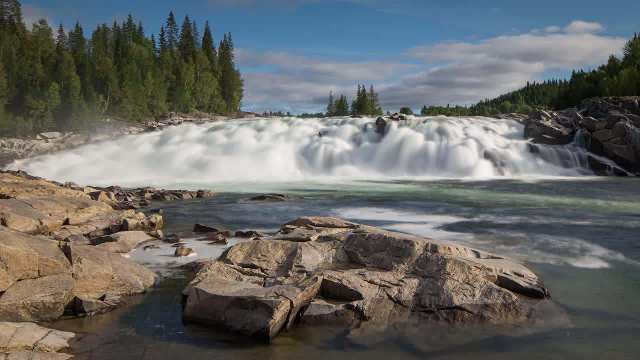Premium stock video - Norway fast rapids 4k 01