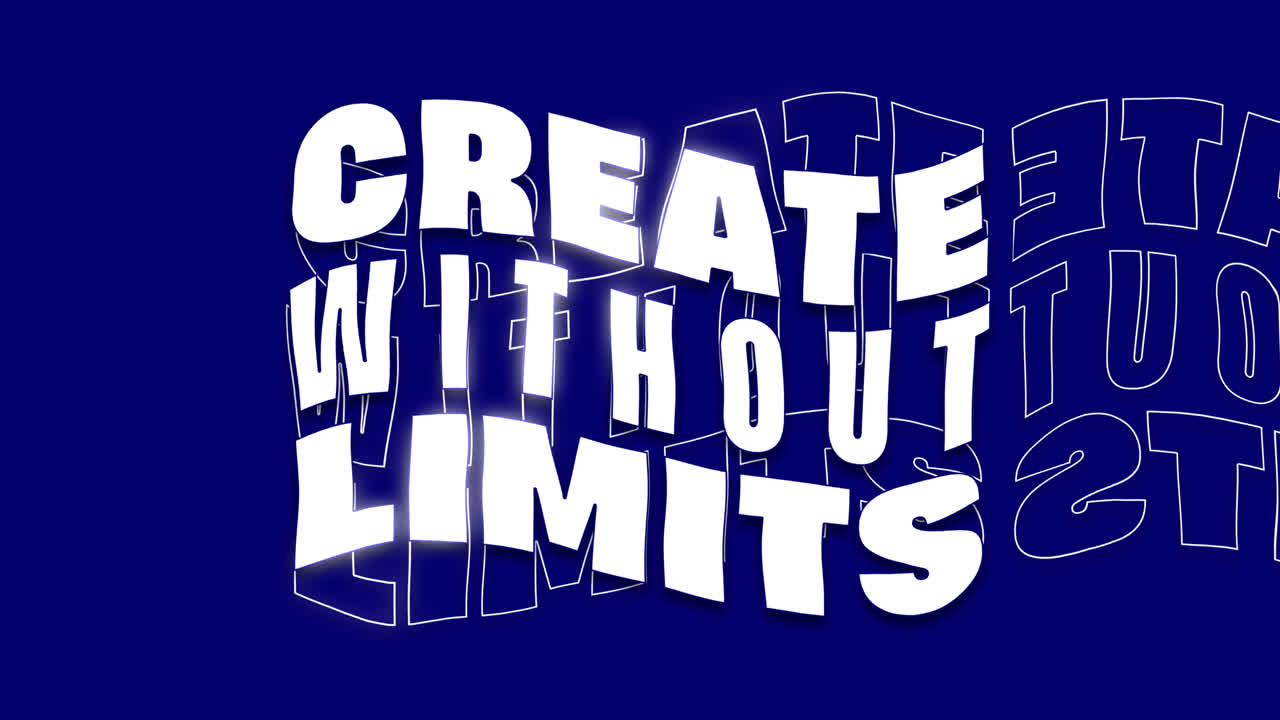 Create Without Limits - Inspirational Typography | Premium Stock Video ...