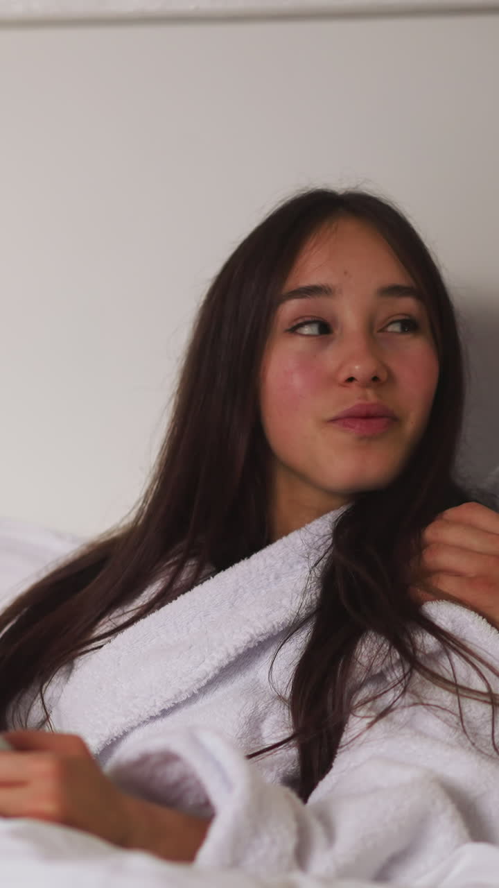 Lady reads funny moments in book to man in bed. Newlywed couple finds ...
