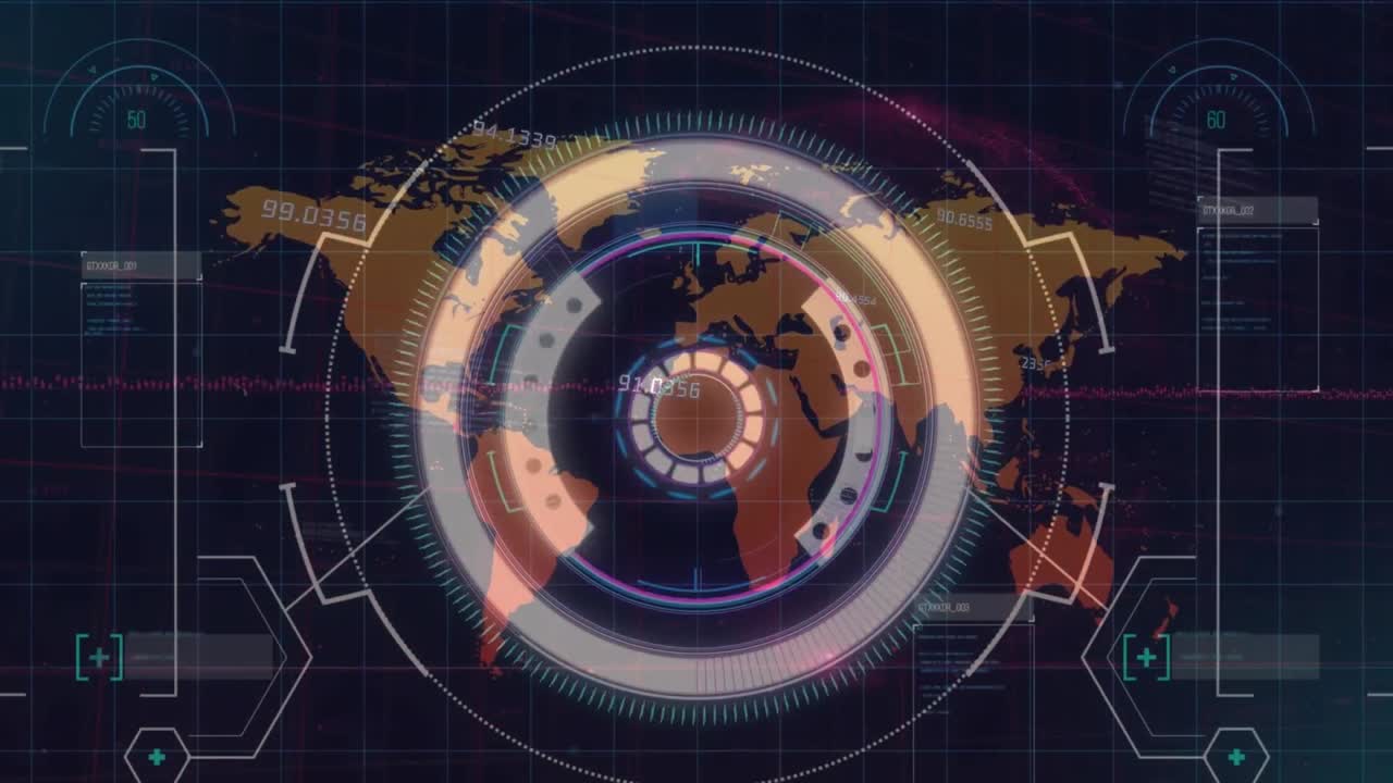 Premium stock video - Animation of illuminated arc reactor with numbers ...