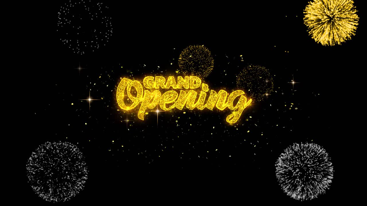 Grand Opening Celebration with Fireworks | Premium Stock Video Footage