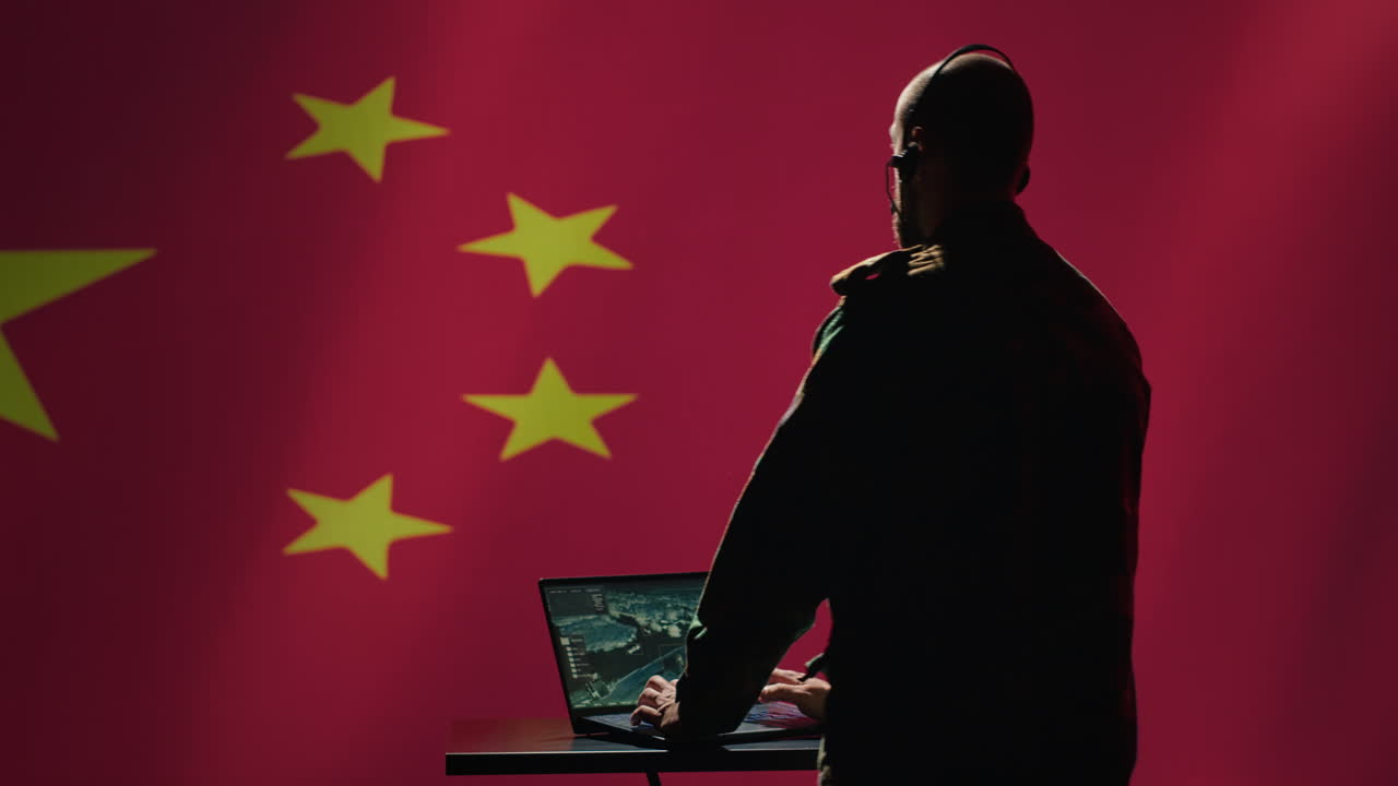 Chinese Army Communication Systems Operator Using Radio And Satellite ...