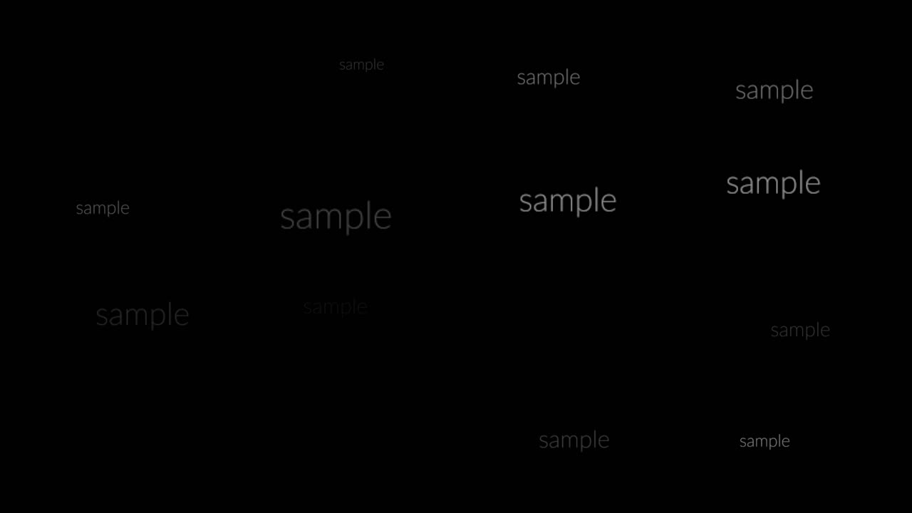 Dynamic Watermark Overlay, Sample Text On Black Background, Seamless ...