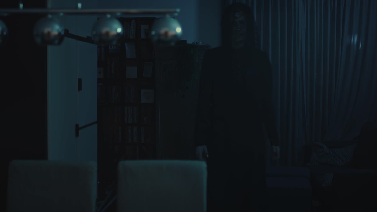 Premium stock video - Horror scene - a dark and ominous demon walks ...