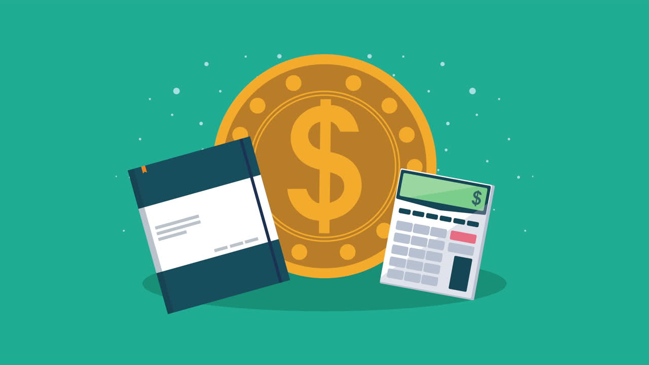 Financial planning economy animation with | Premium Stock Video Footage