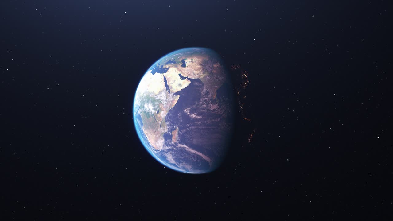 Premium stock video - The earth seen from space, the 3d globe rotating ...
