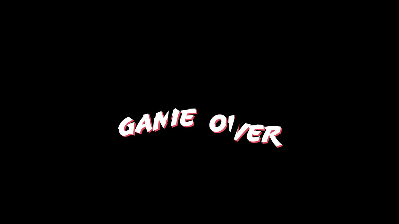 Premium stock video - Words game over written in capital letters