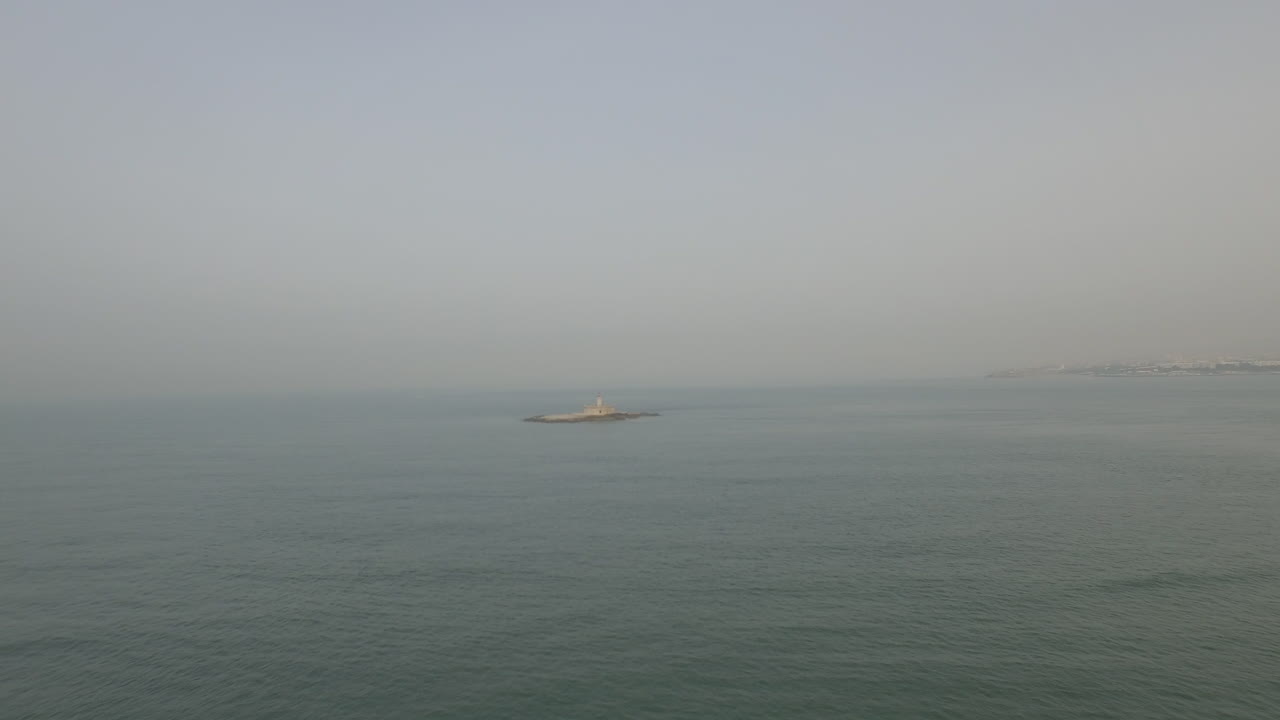 Bugio Lighthouse Located On A Very Small Island In The Middle Of The ...