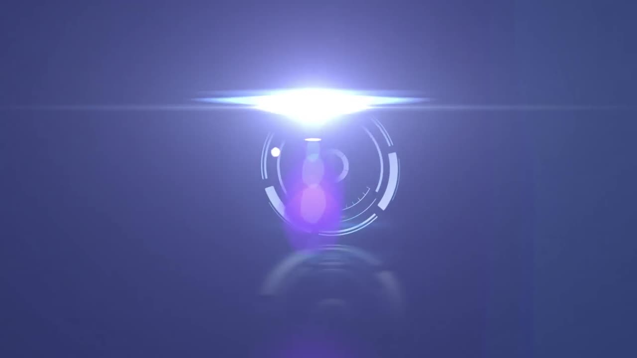 Premium stock video - Animation of moving spotlight and circular ...