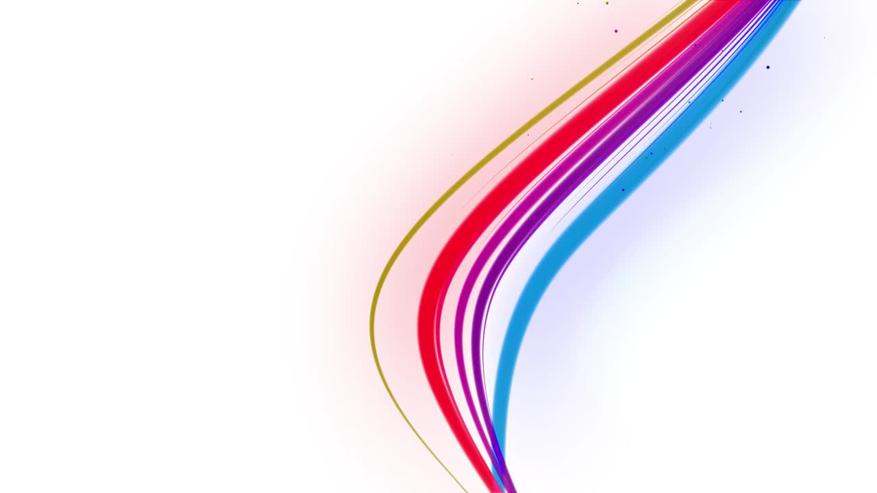 Multi-colored waving lines or ribbon of beautiful stripes fly in the ...