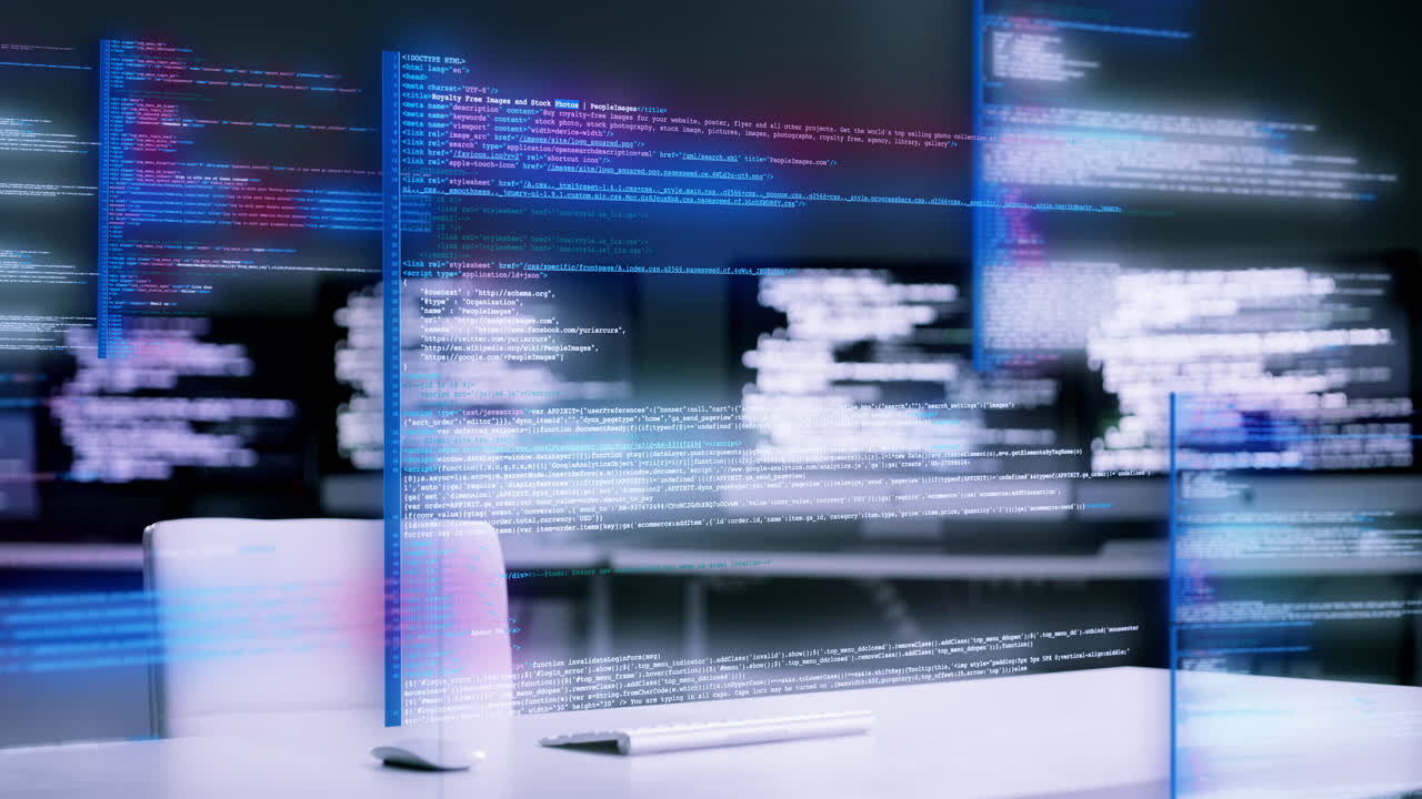 Programming, Coding And Dashboard At Night Free Stock Video Footage ...