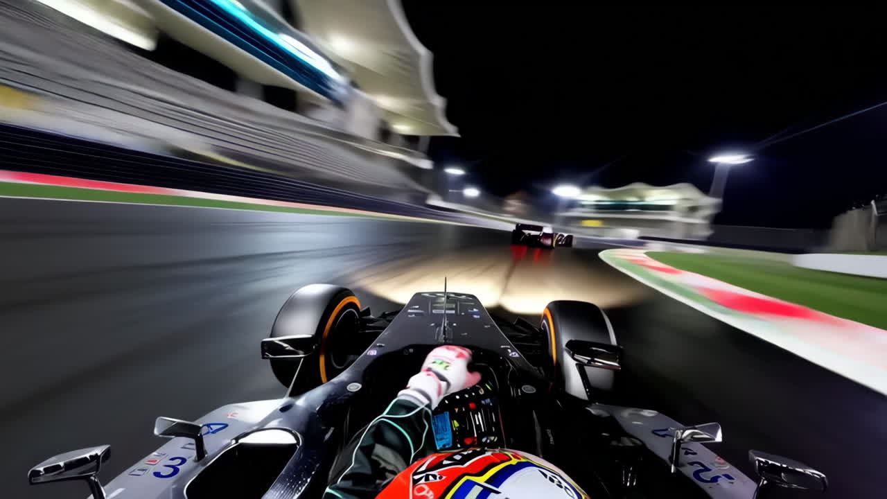 Formula 1 Night Race | Premium Stock Video Footage