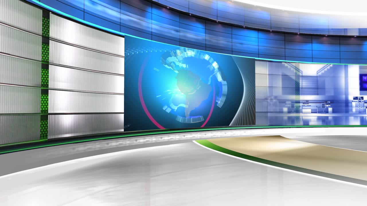 Premium stock video - 3d virtual studio set background