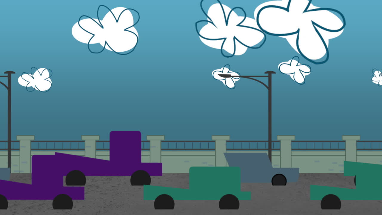 Premium stock video - Cartoon animation background with motion clouds ...