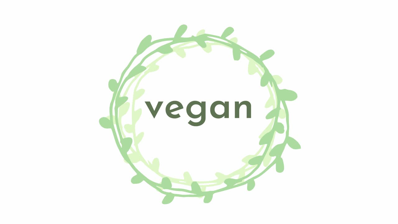 Go Vegan positive vector animation with revolving leaves | Premium ...