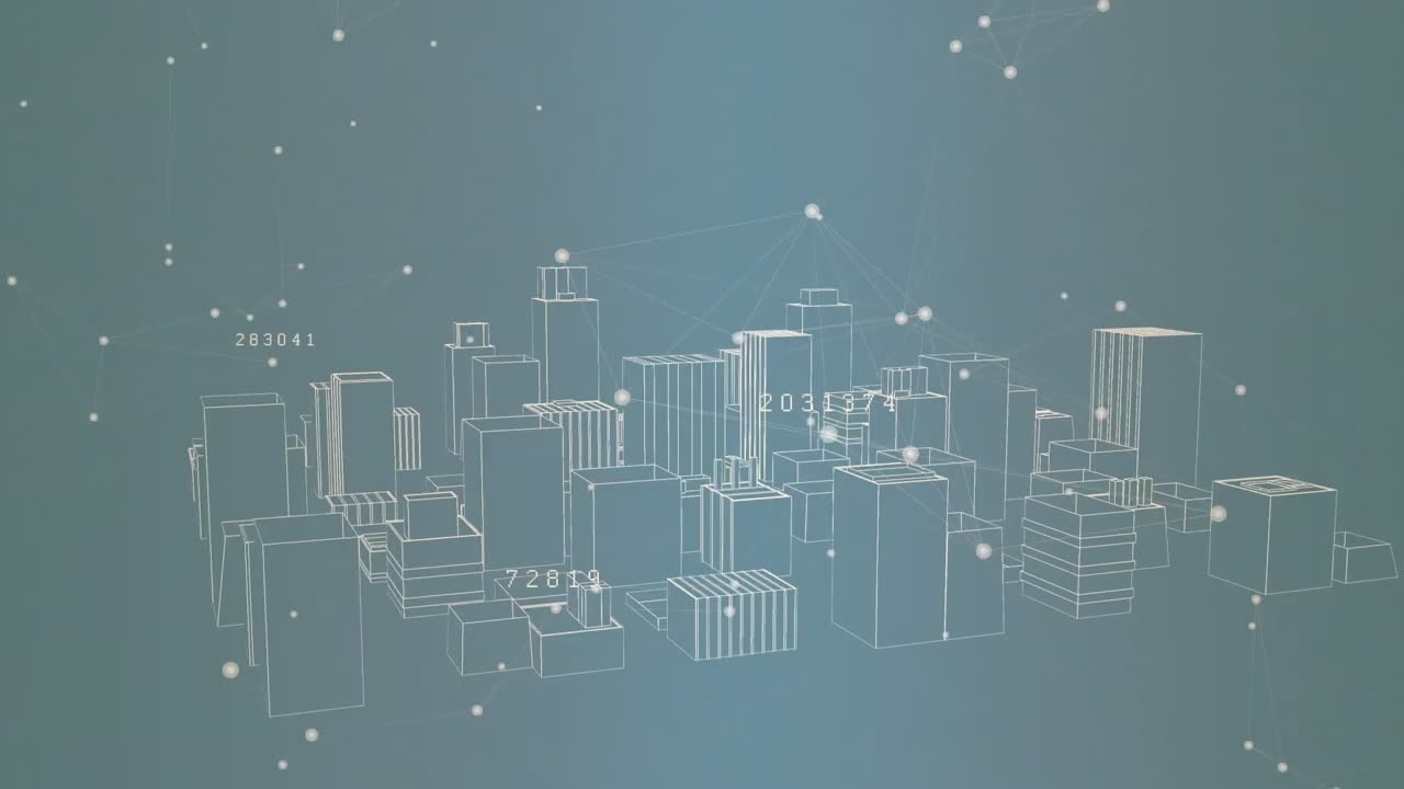 Premium stock video - Animation of network of connections with data ...