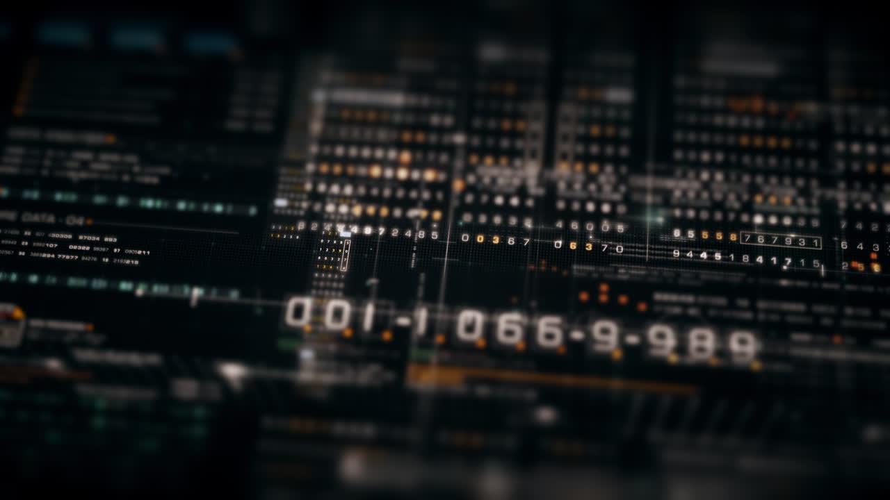 Premium stock video - Futuristic hi-tech user interface head up display elements with digital ...