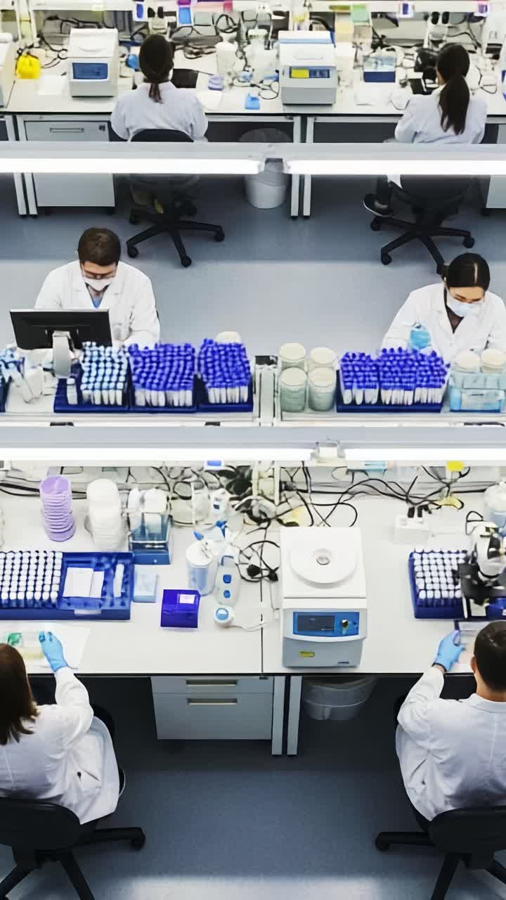 Focused Laboratory Research Environment Showcasing Scientists ...