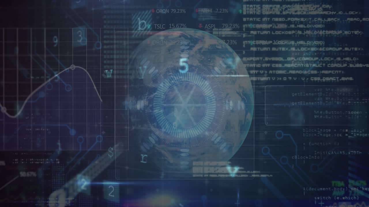 Animation Of Cyber Attack Warning Over Globe And Data Processing Free Stock Video Footage ...