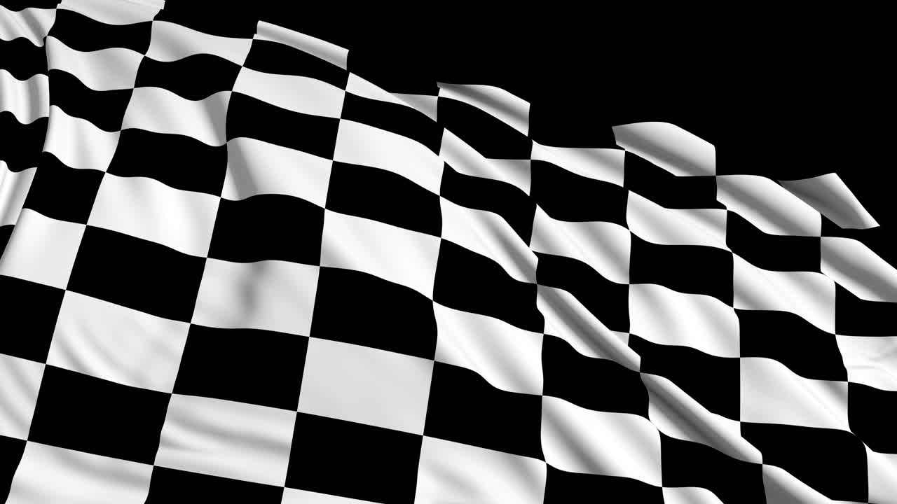 a checkered flag waving in the wind. national 3d racing flag waving ...