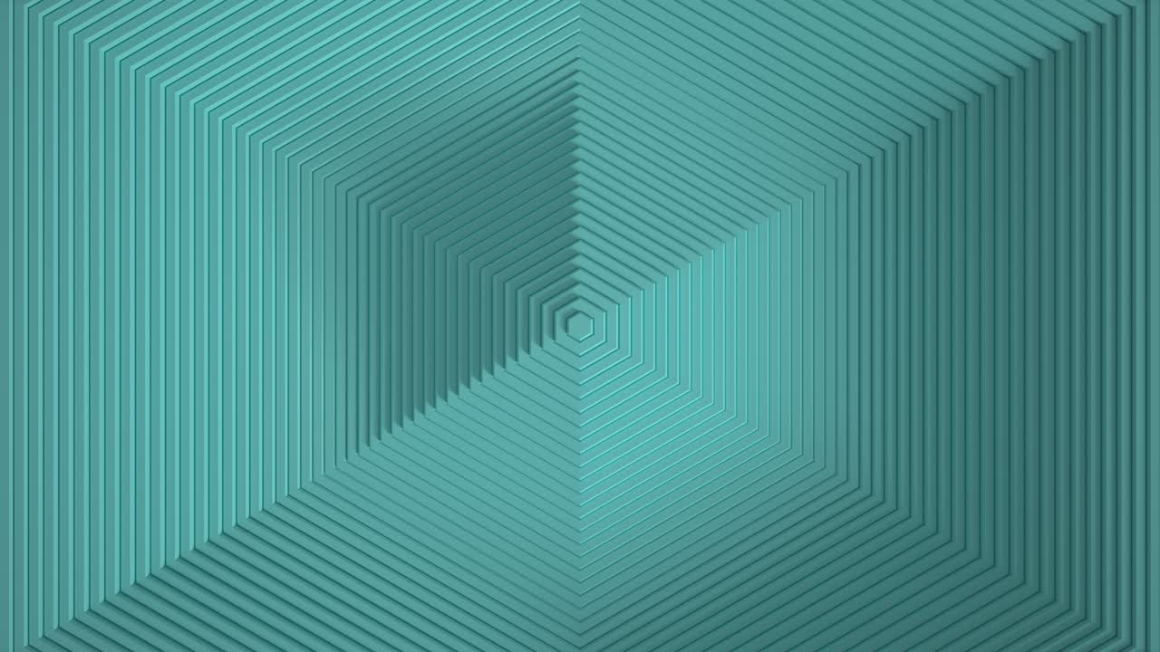 Abstract pattern of blue hexagons with an offset effect. Animation of ...