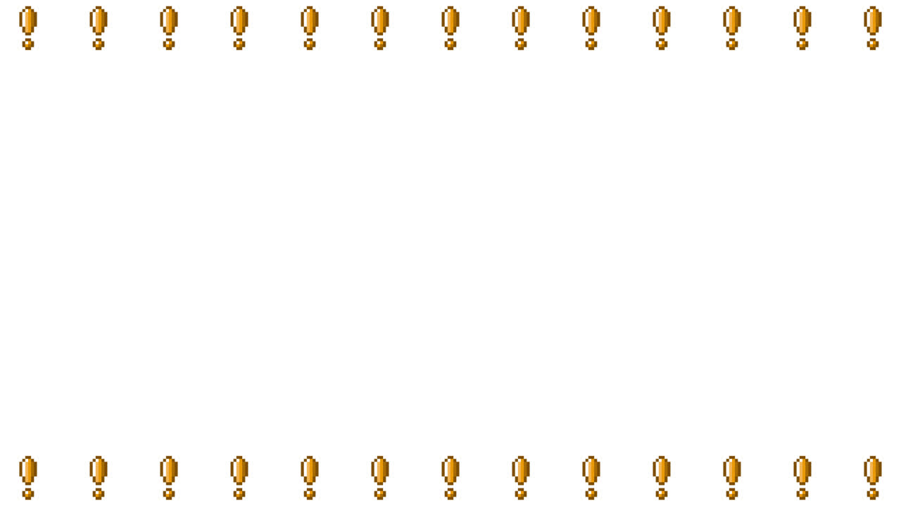 Pixel Art Mini Exclamation mark Frame Animated Overlay 1080p ...