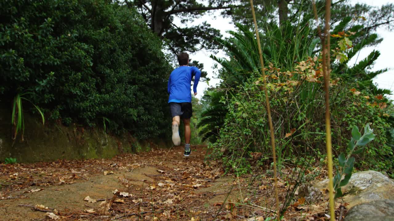 Man going for a run Premium Stock Video Footage