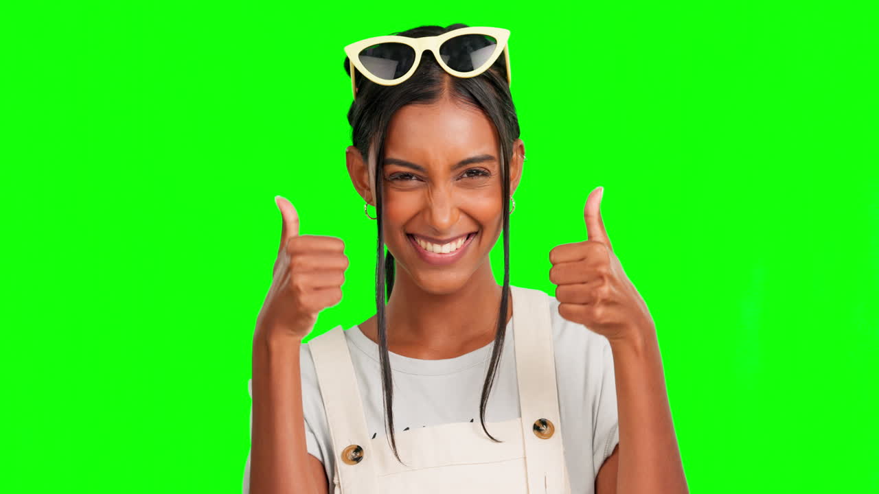 Excited Thumbs Up, Green Screen Face Free Stock Video Footage Download ...