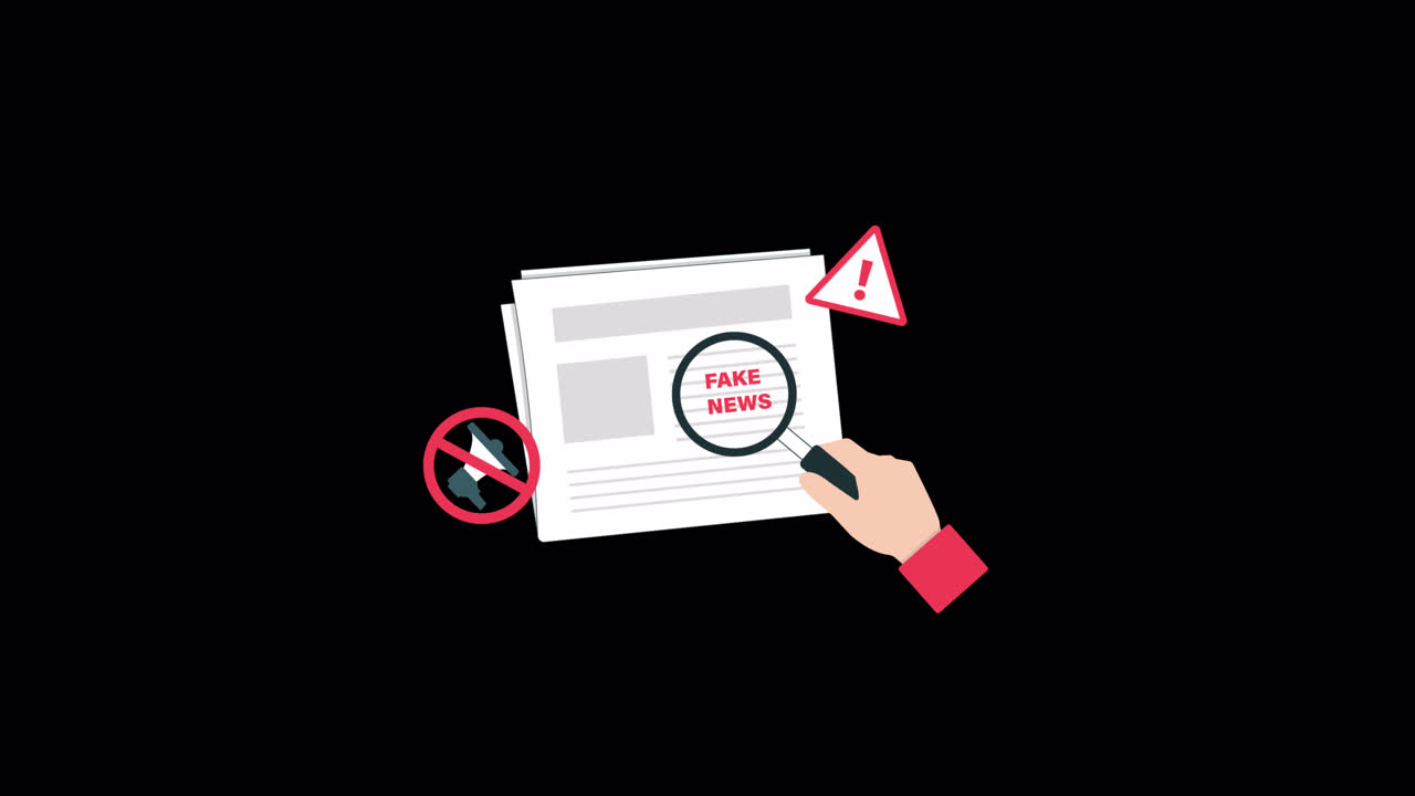 Animated Hand Detecting Fake News on Documents | Premium Stock Video ...