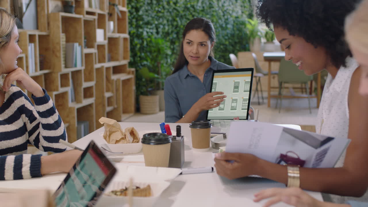 Premium stock video - Business people in meeting diverse software ...